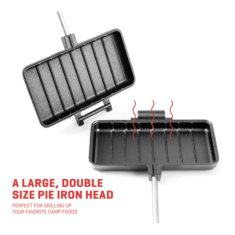 Pie Iron with Removable Handles [Cast Iron] - Uno Casa